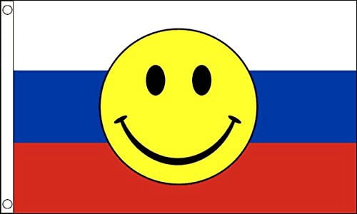DEYOU Russia Smiley Face Flag 3x5 Feet Banner Flag - Walmart.com