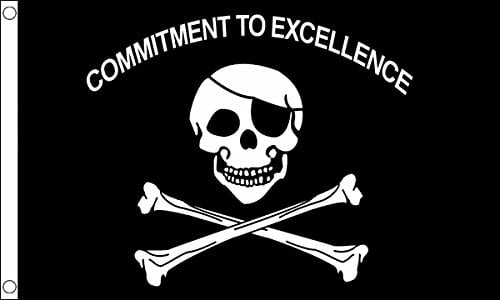 DEYOU Skull Commitment To Excellence Flag 3x5 Feet Banner Flag ...