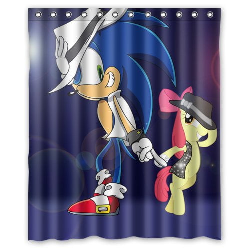 DEYOU Sonic The Hedgehog Michael Jackson Shower Curtain Polyester Fabric Bathroom Shower Curtain ...