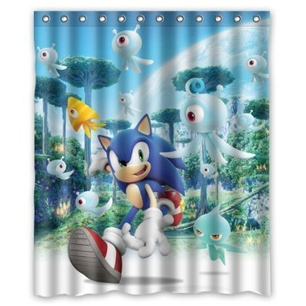 DEYOU Sonic the Hedgehog Sonic Colors Shower Curtain Polyester Fabric Bathroom Shower Curtain ...