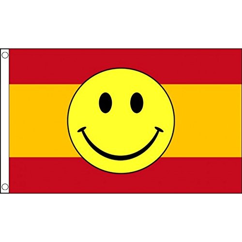 DEYOU Spain Spanish Smiley Happy Face Flag 3x5 Feet Banner Flag ...