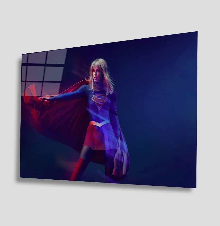 DEYOU Super Woman Tempered Glass Wall Art Perfect Modern Decor Fabulous ...