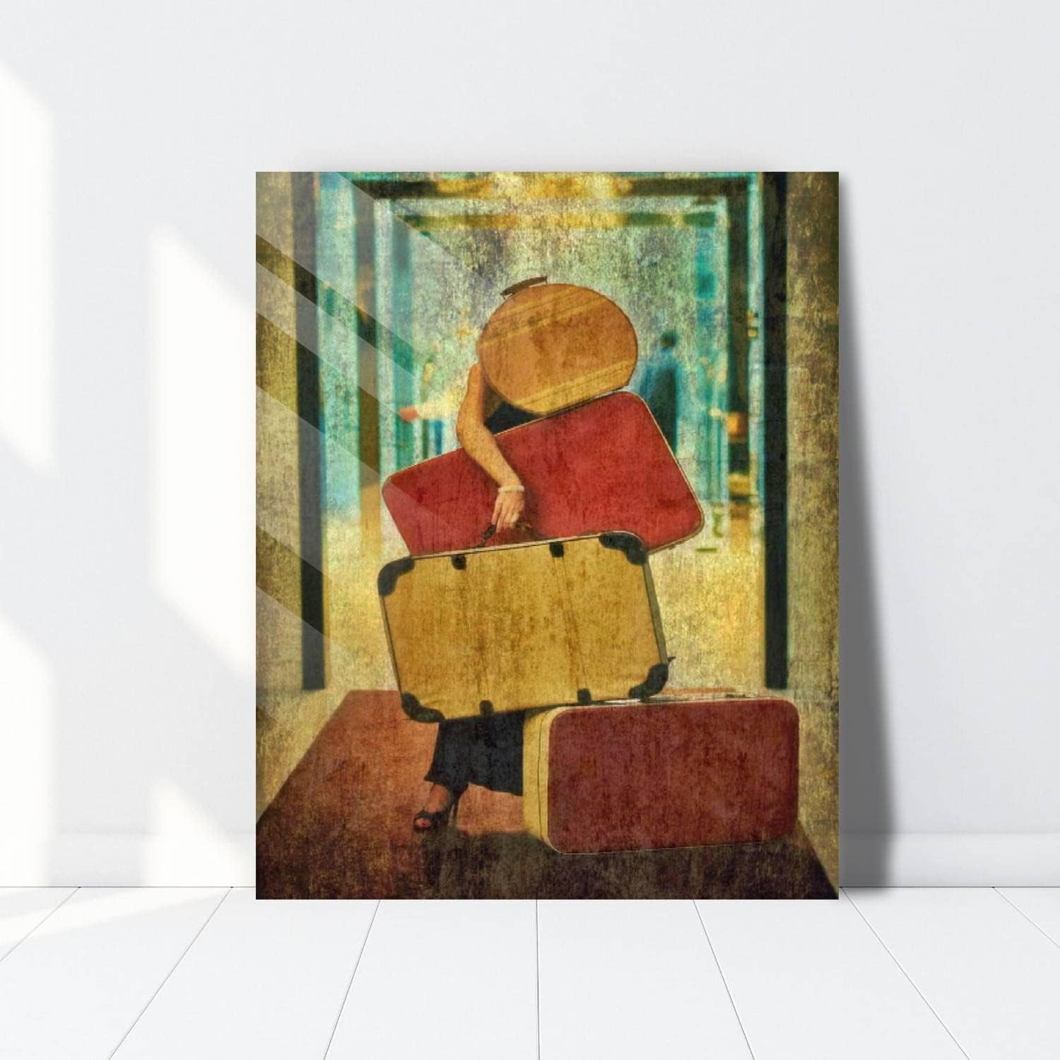 DEYOU Tempered Glass Wall Art Decor Luckily I've got all I need Prints ...