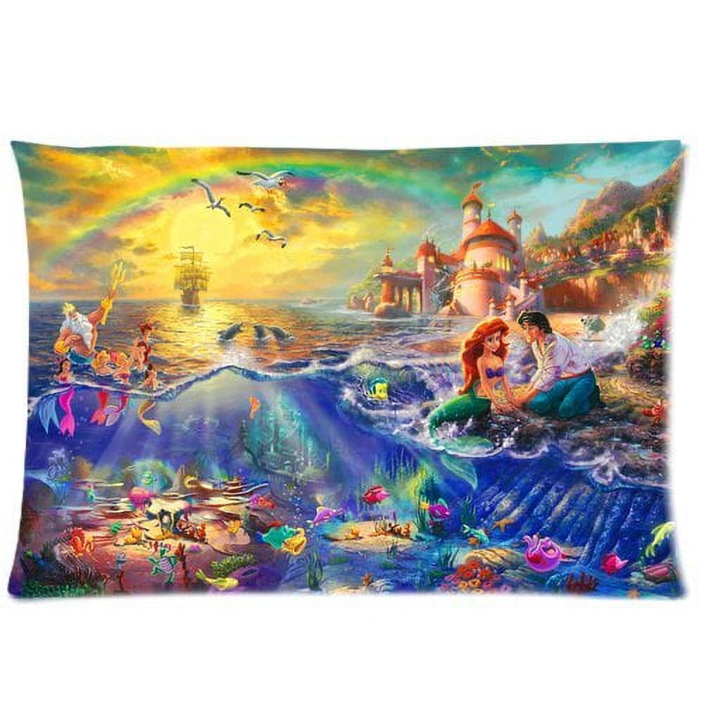 DEYOU The Little Mermaid Pillowcase Pillow Case Cover Two Sides ...