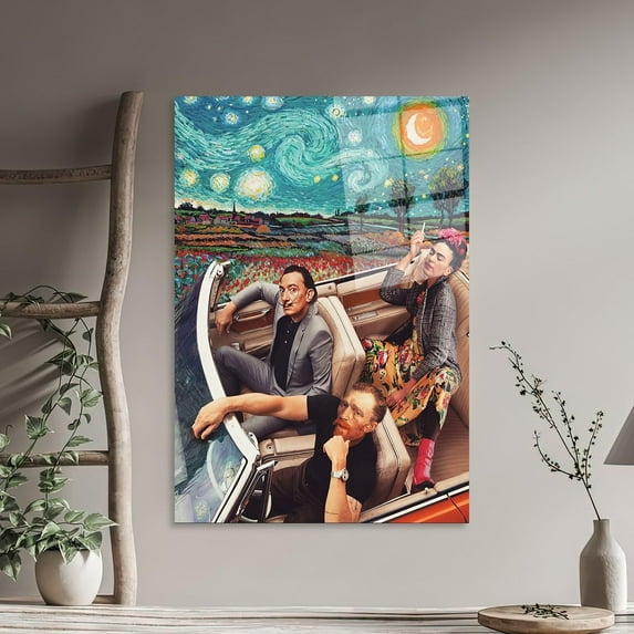 DEYOU Wall Decor, Wall Decoration, Tempered Glass, Oil Painting Print ...