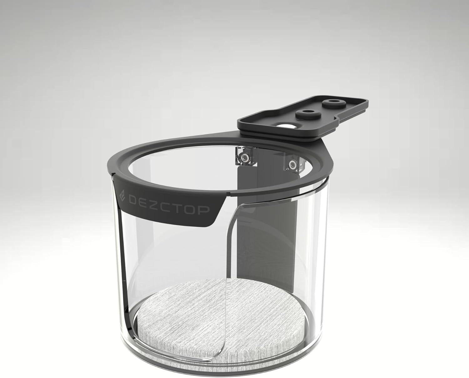 DEZCTOP Rotating Under Desk Cup Holder with Absorbent Pad, Anti-Spill ...