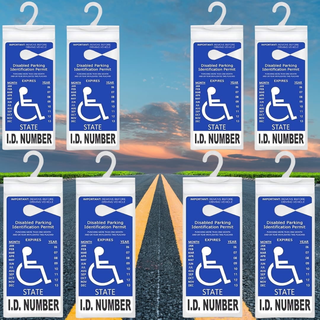 DEZEN Clear Plastic Car Handicap Placard Holder for Disabled Parking ...