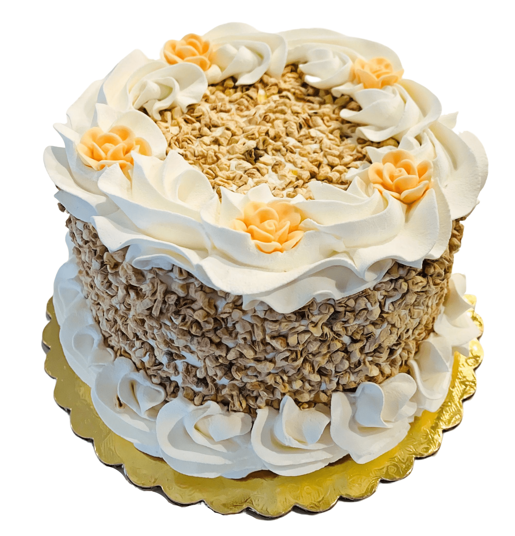 DEZICAKES Fake Cake Fake Carrot Cake w/ Tea Roses & Nuts Prop ...