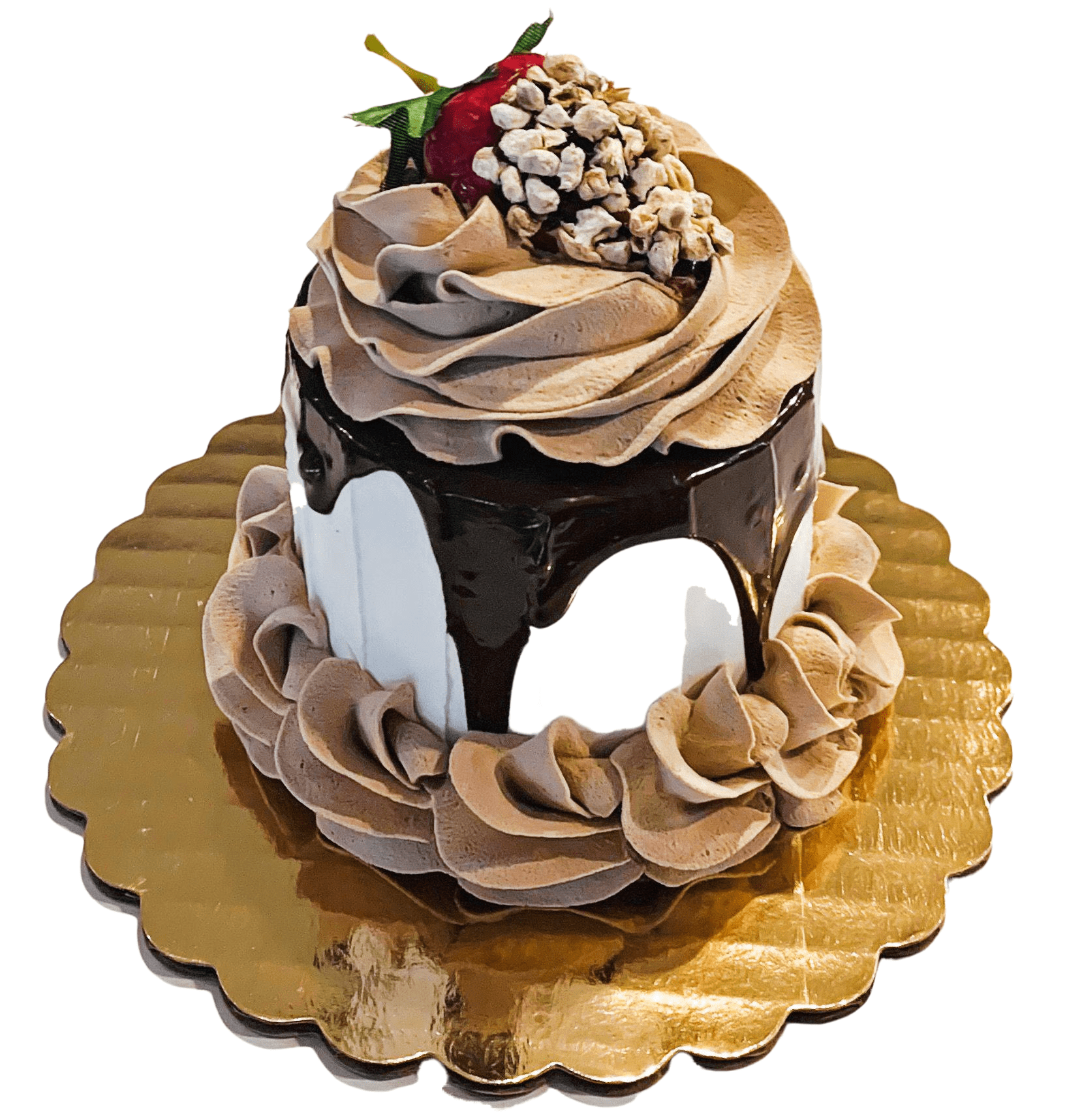 DEZICAKES Fake Cake Mini Chocolate Stra wberry Cake for Decoration/Prop ...