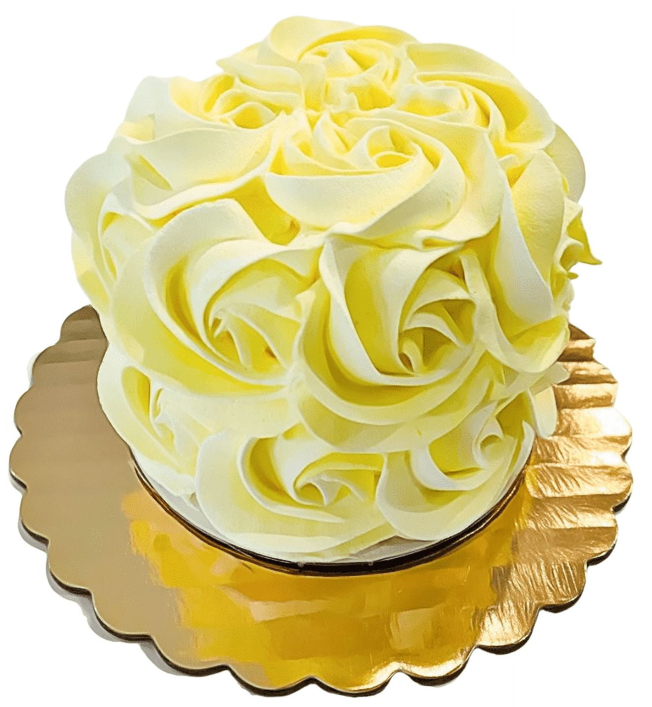 DEZICAKES Fake Cake Mini Yellow Rosette Cake Prop Decoration Dezicakes ...