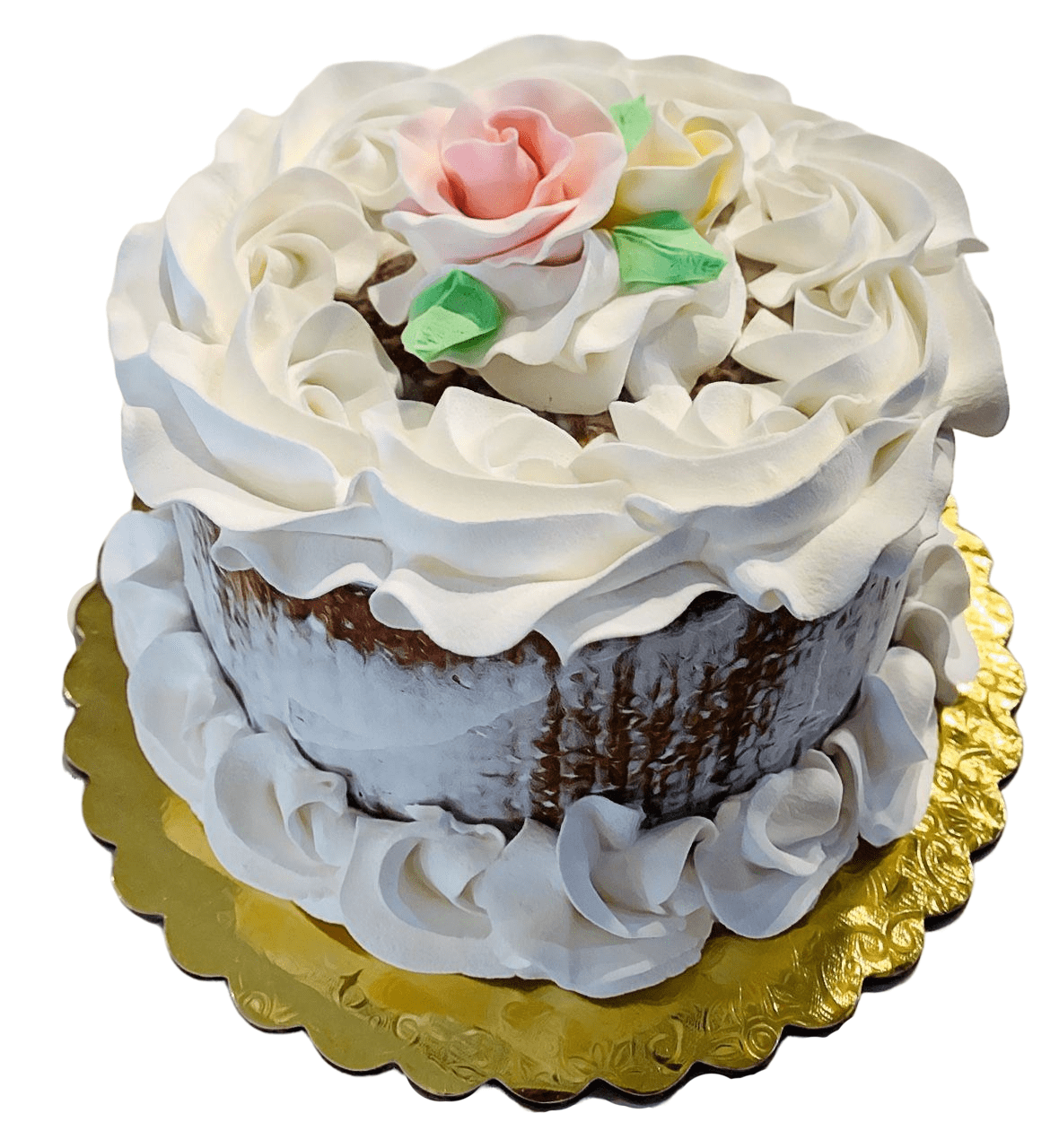 Dezicakes Artificial Rose Decorative Fake Wedding Cake Prop, Pink/Ivory ...