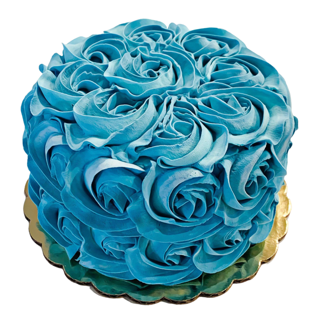DEZICAKES Fake Cake Teal Blue Rosette Cake Prop Decoration Dezicakes - Walmart.com