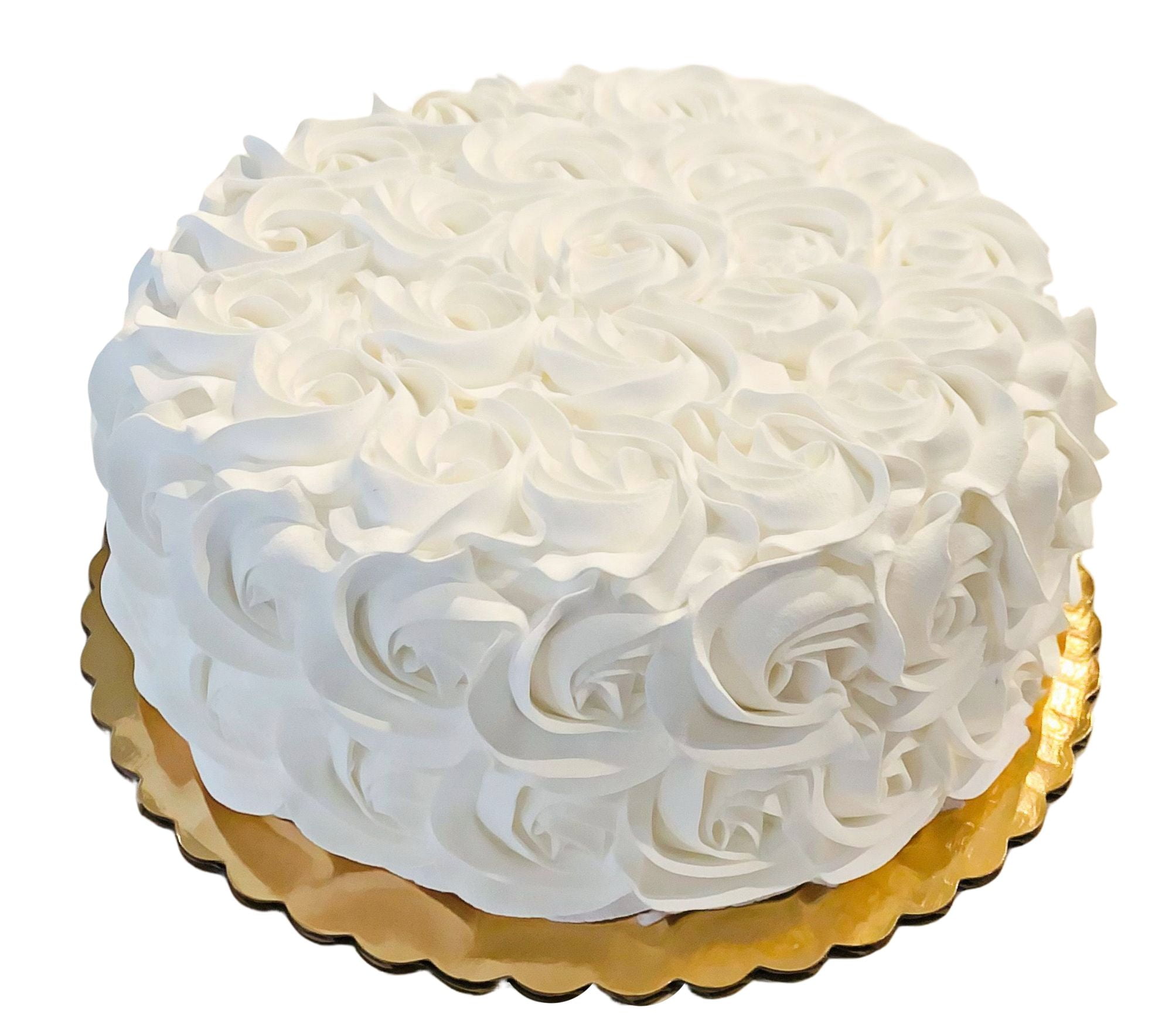 DEZICAKES Fake Cake White Wedding Cake Rosette Large Fake Cake Prop ...
