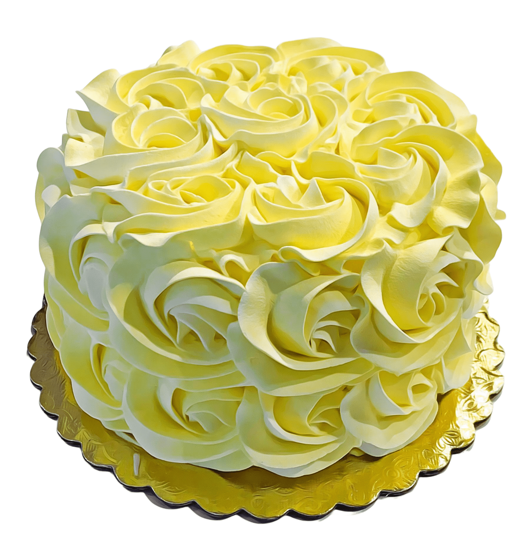 DEZICAKES Fake Cake Yellow Rosette Cake Fake Cake- faux unedible Prop ...