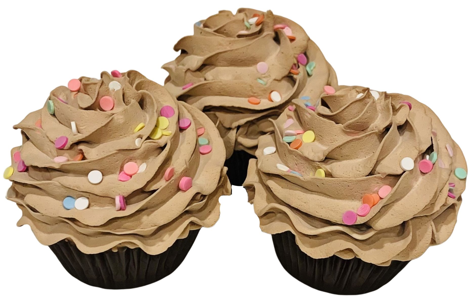 DEZICAKES Fake Chocolate Confetti Cupcakes Set of 3- Faux Cupcake fake ...