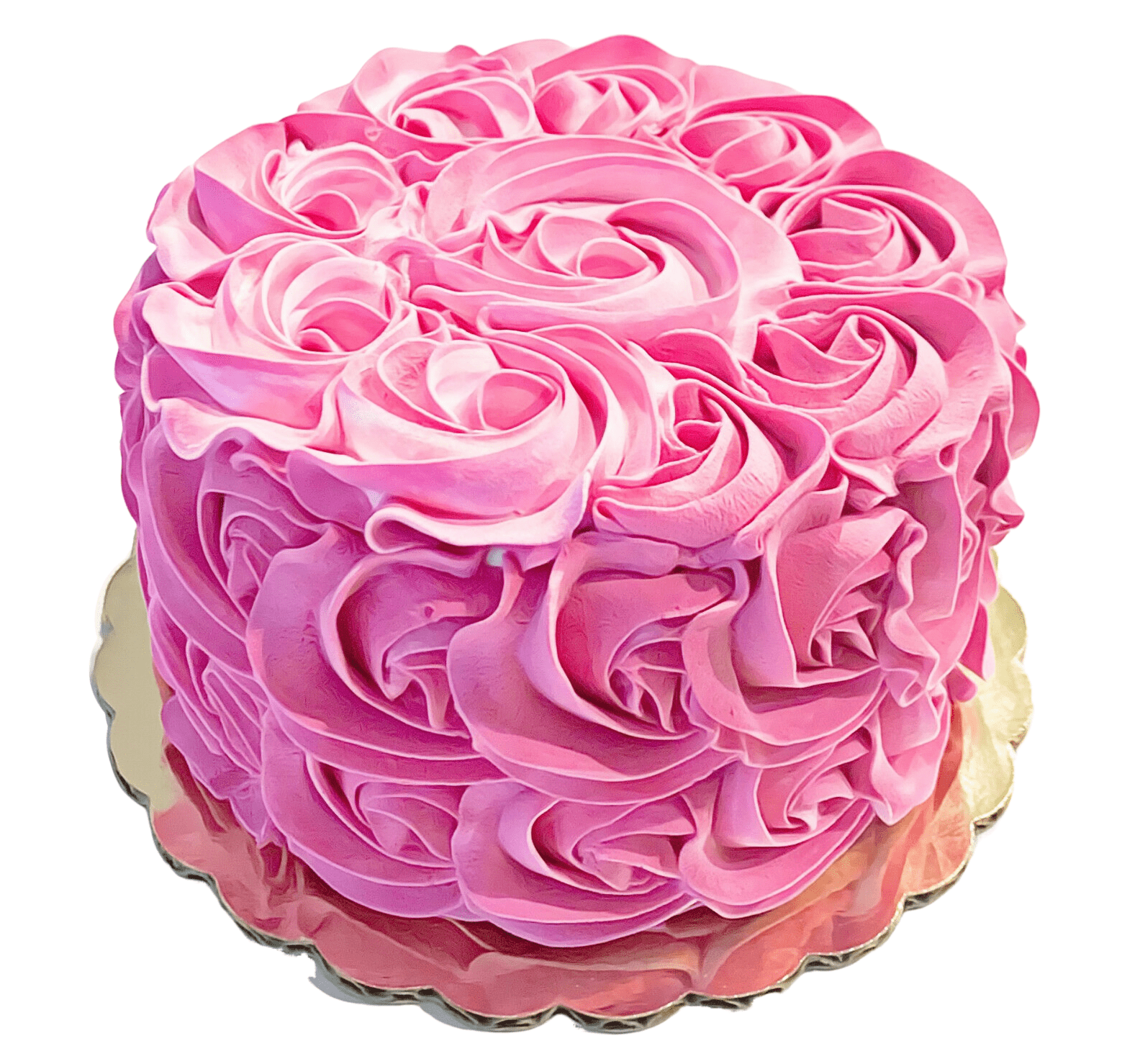 DEZICAKES Rosette Fuschia Pink Fake Cake Decoration - Walmart.com