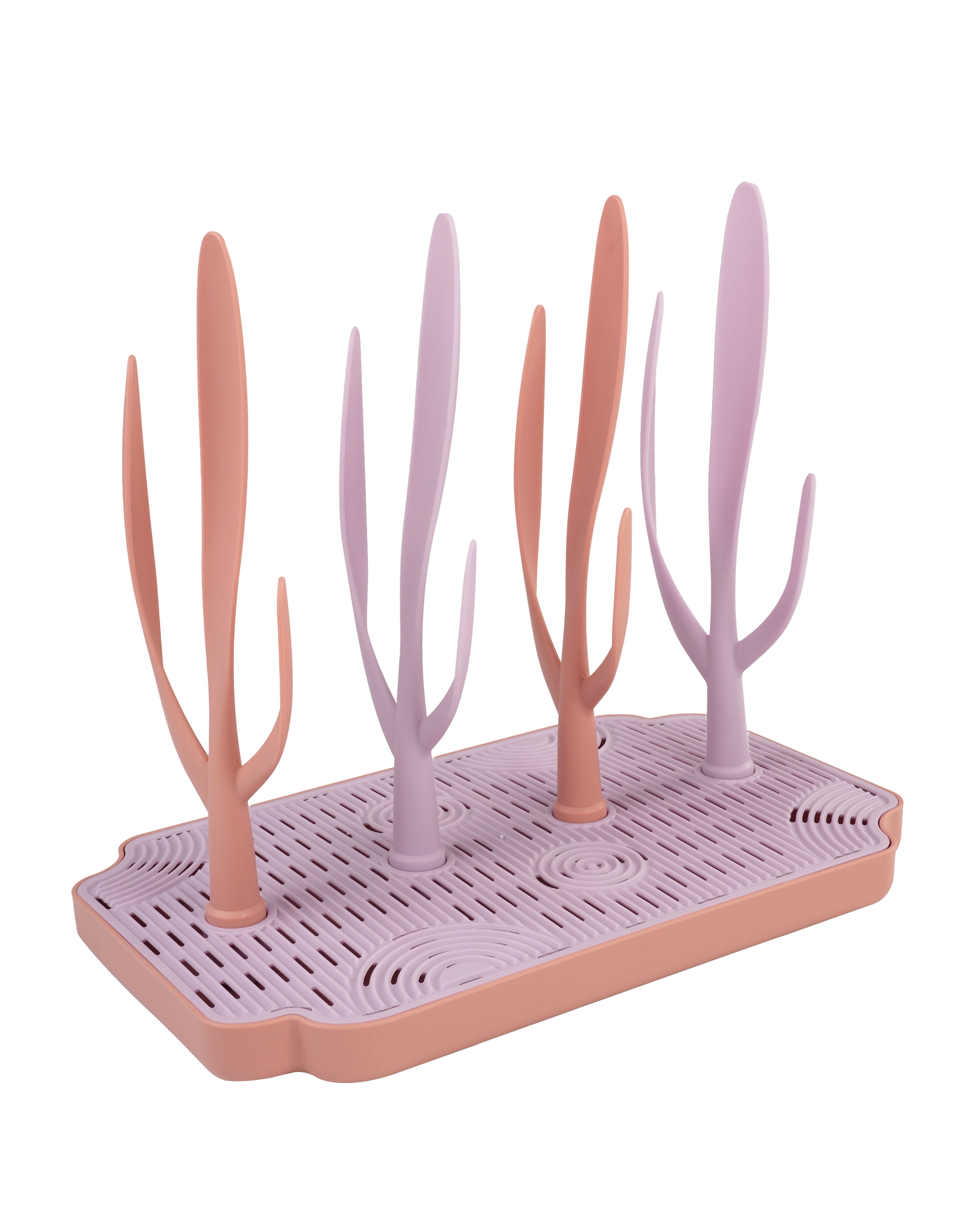 DF DUALFERV High Capacity Baby Bottle Drying Rack with Drainer, Orange ...