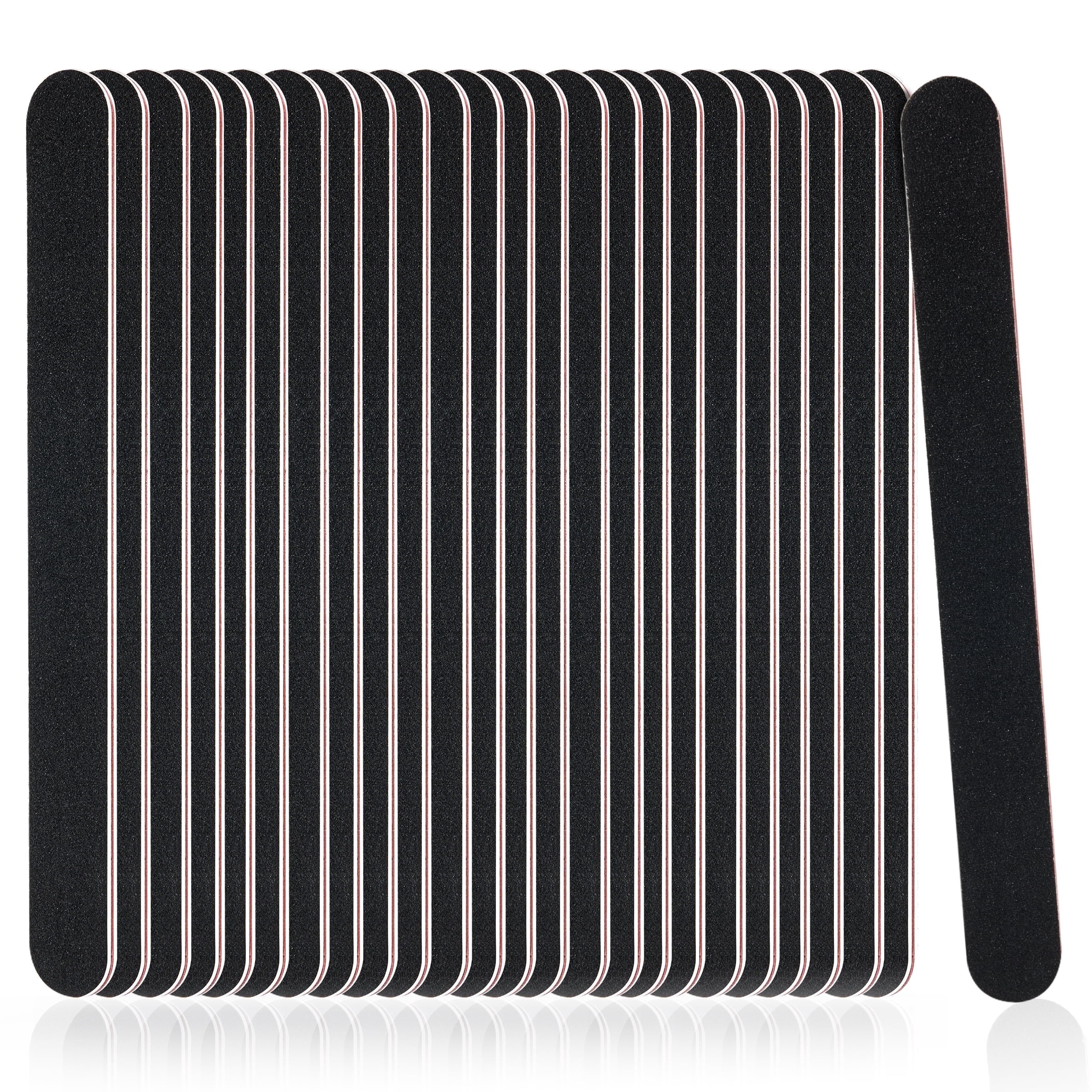 DF Professional Nail Files 180/240 Grit Black Emory Board 50Piece ...