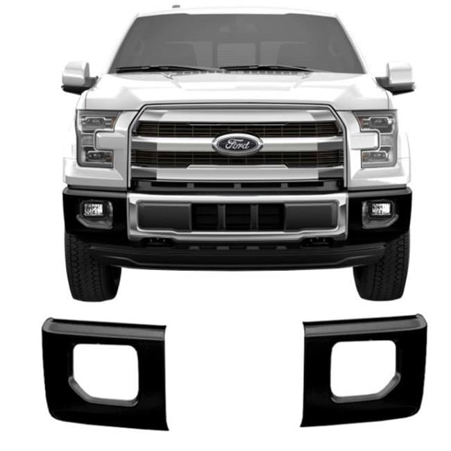 DF0201 Gloss Black Bumper Overlay with Fog Light for 2015-2017 Ford F ...