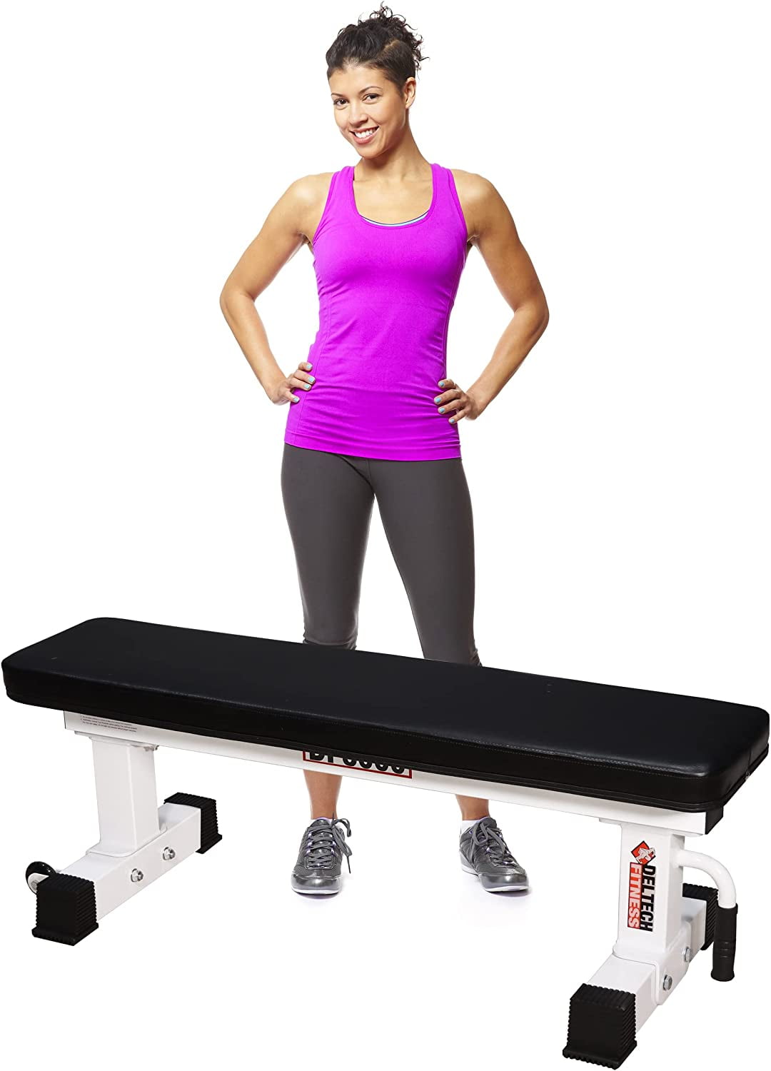 DF8000 Heavy Duty Flat Exercise – 1000 LBS Capacity – White Exercise ...