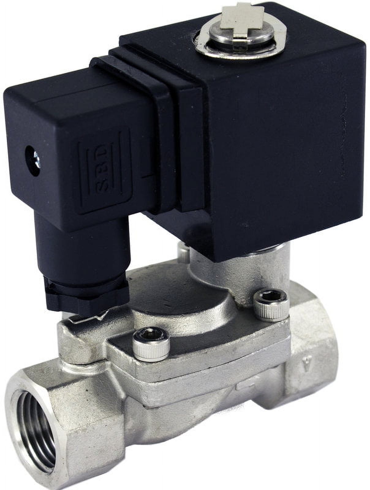 DN15-DN65 Stainless Steel Pilot Piston Solenoid Valve AC220V 110V Normally Closed Solenoid Valve ...