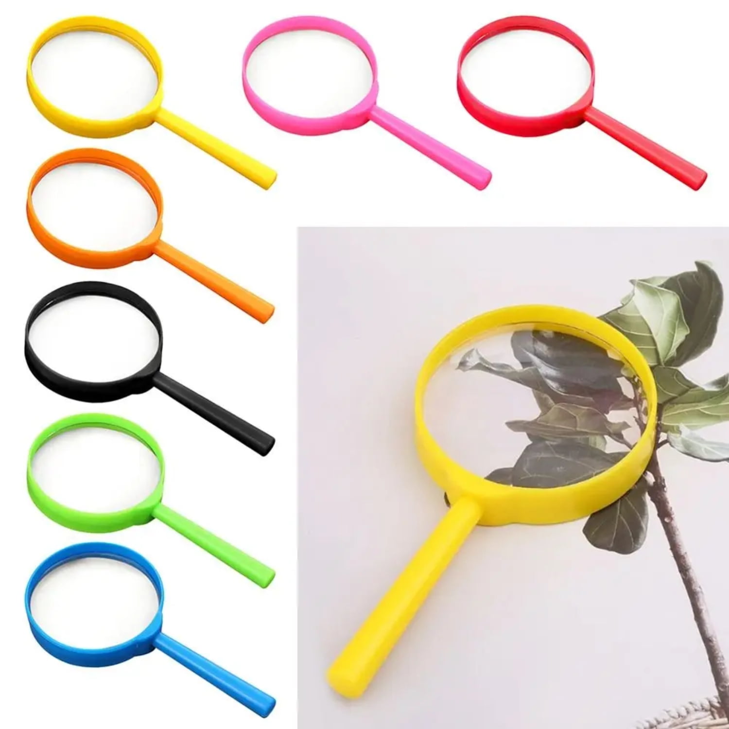 DFDIEJZ High-Grade Hands-Free Plastic Magnifying Glass Set - Deluxe ...