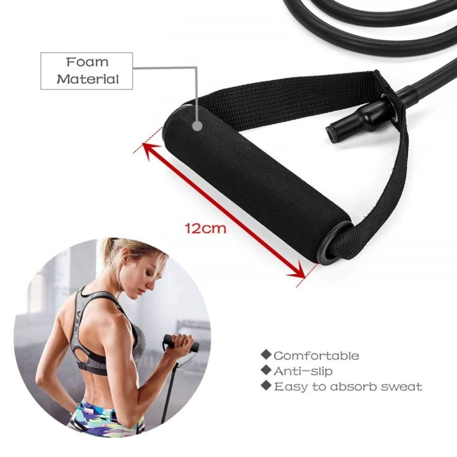 DFDIEJZ High-quality Elastic Resistance Bands with Handles for Hot Yoga ...