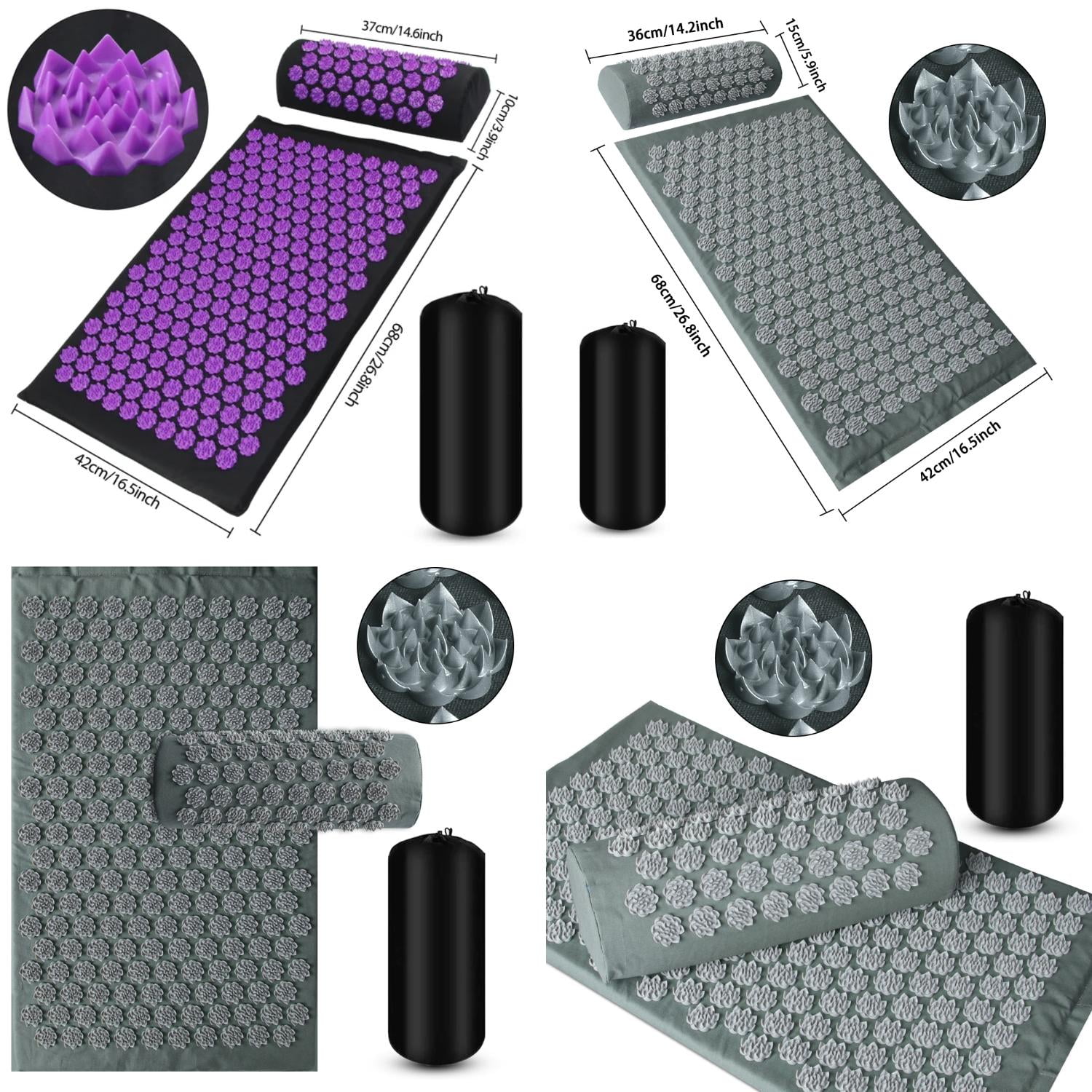 DFDIEJZ Massage Cushion Yoga Acupressure Mat Acupuncture Massage Mat ...