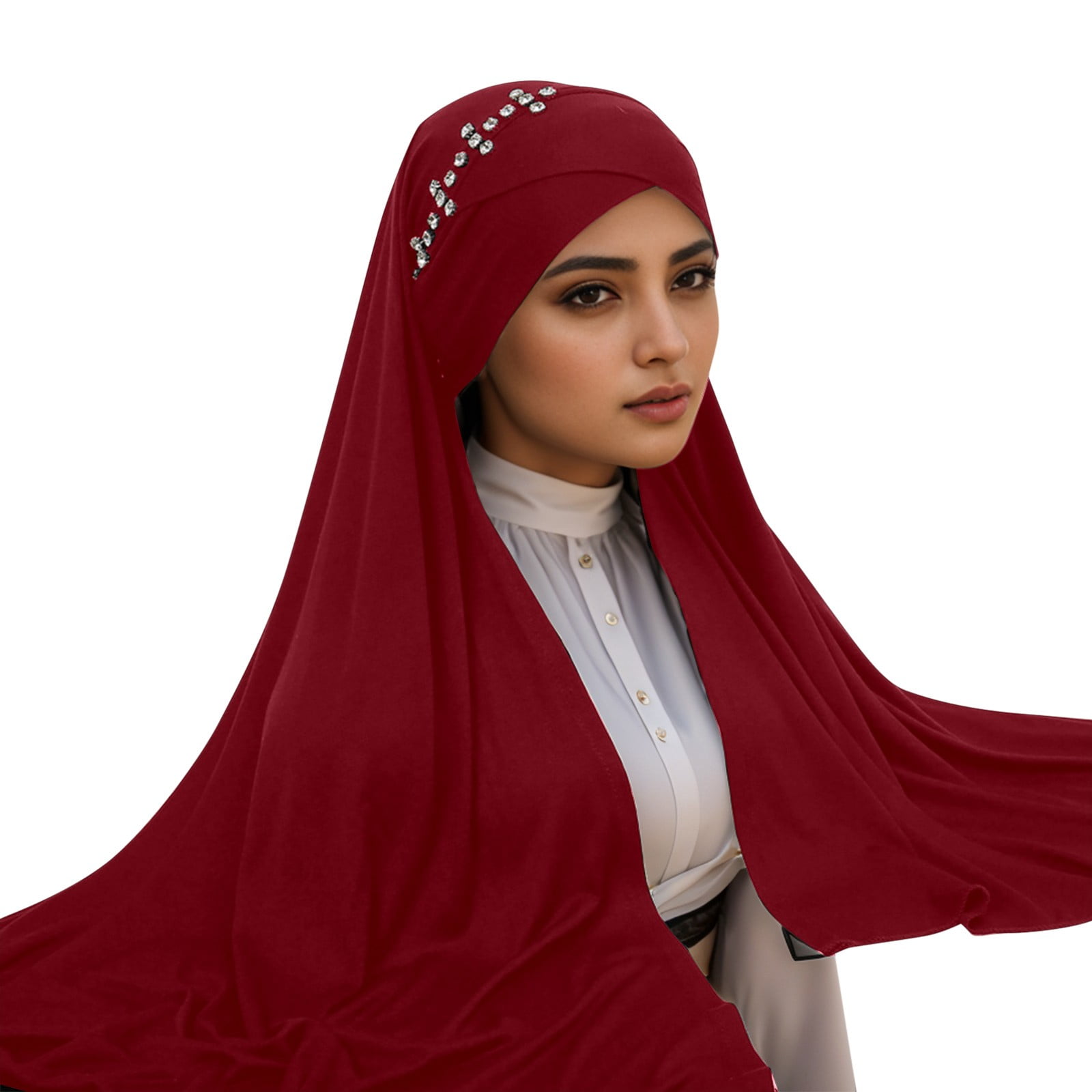DFEK Elegant Women's Hijab Scarf Fashionable Stretchable Headwear Malay ...