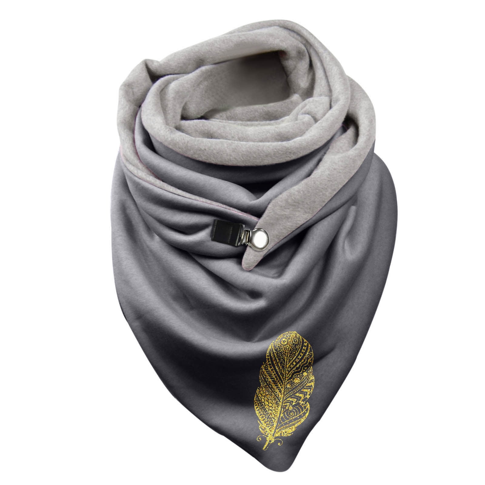 DFEK Ladies Winter Triangle Scarf Soft Dandelion Print Fashion Neckwear ...
