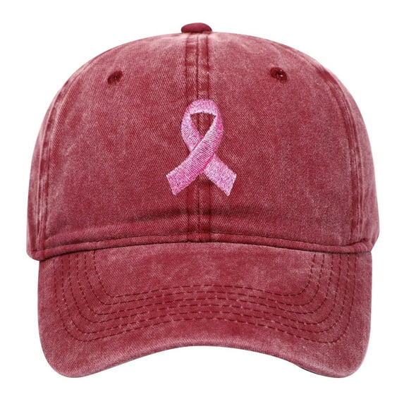 DFEK Unisex Cancer Awareness Ribbon Embroidered Denim Baseball Cap ...