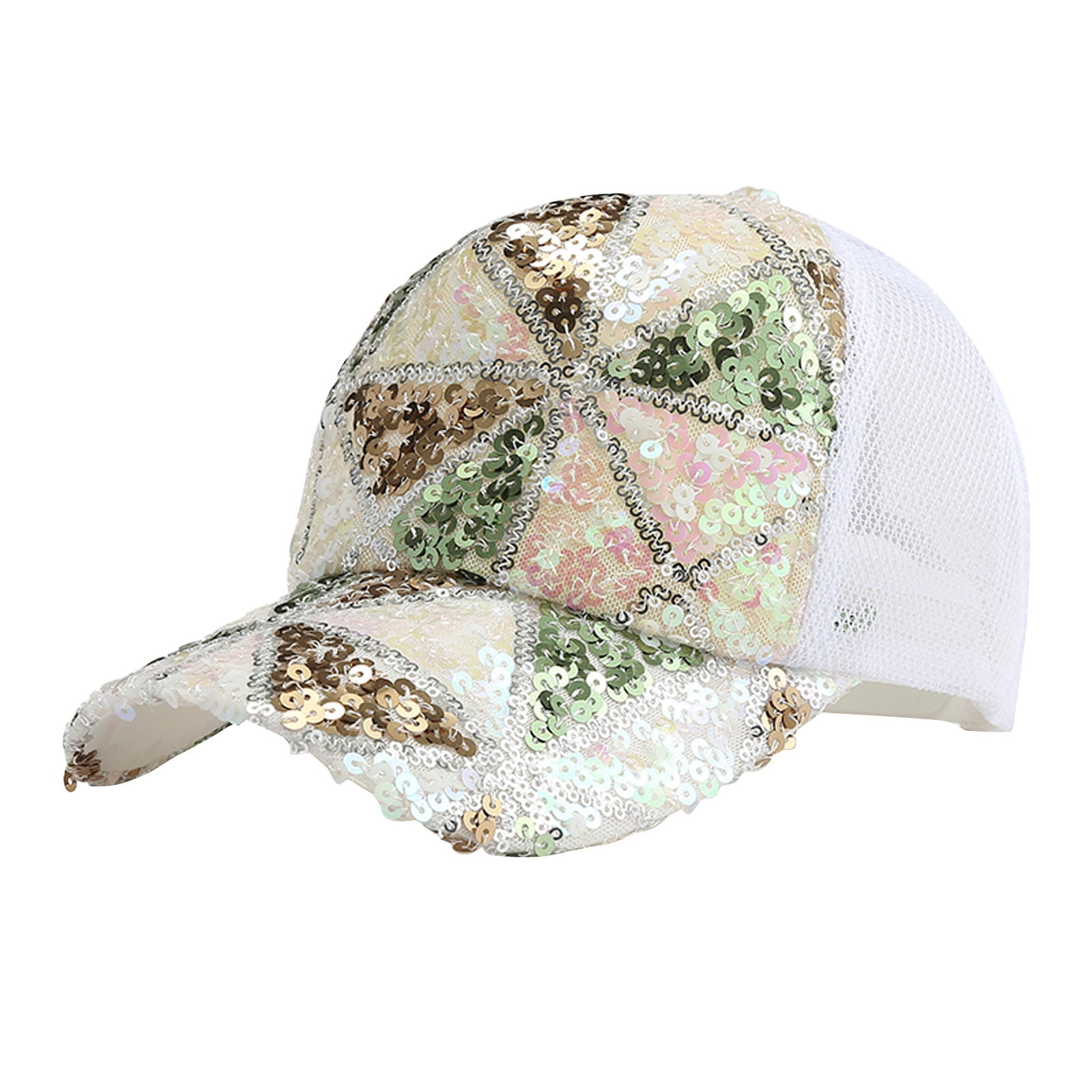DFEK Unisex Sequined Baseball Cap for Sun at Beach and Outdoor ...