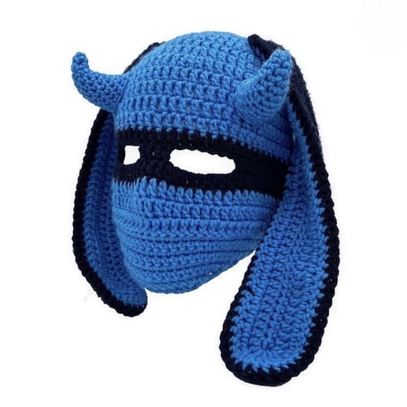 DFEK Winter Warm Knitted Hood With Rabbit Ears For Adults Cold Weather ...