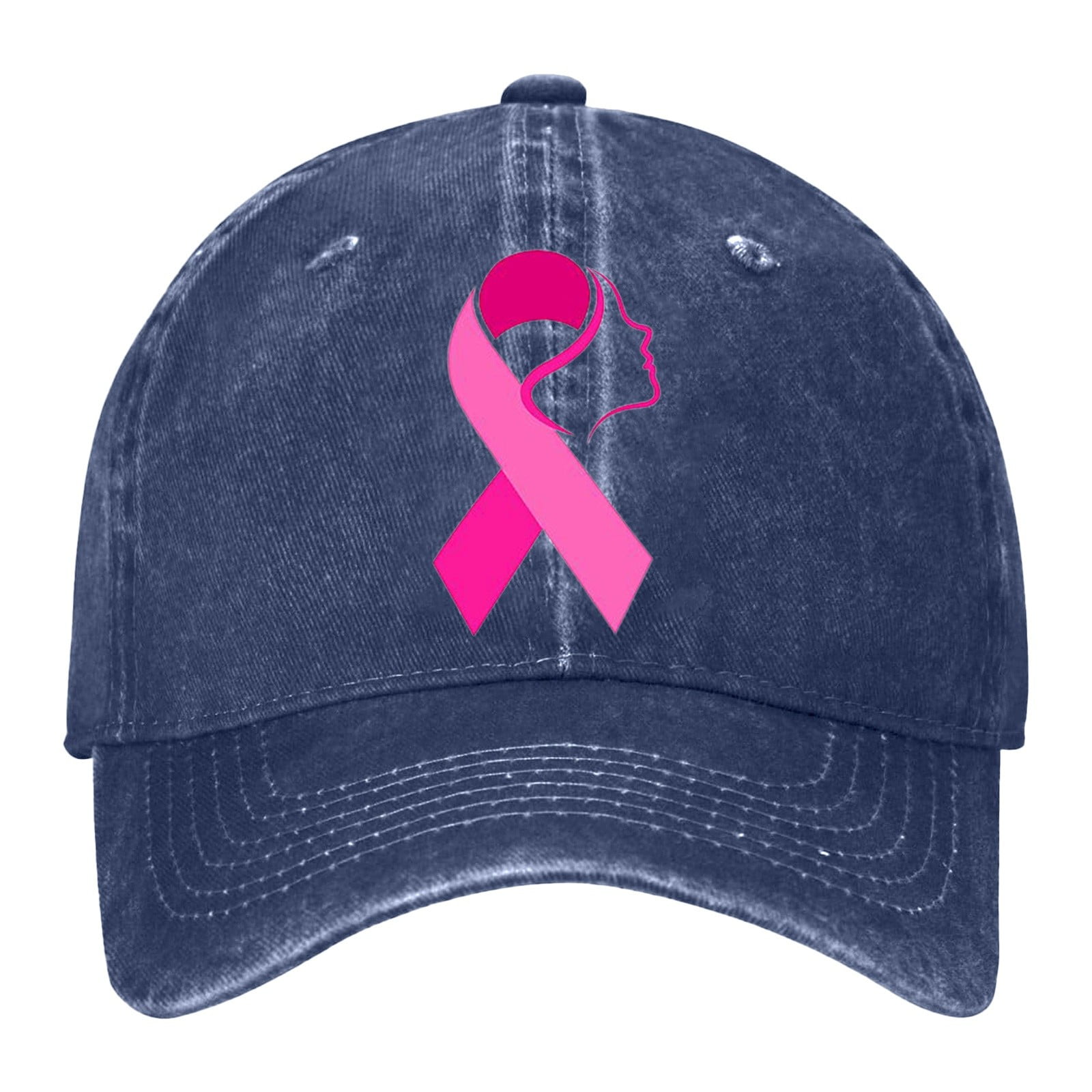DFEK Women's Cancer Awareness Month Printed Washed Baseball Cap for ...
