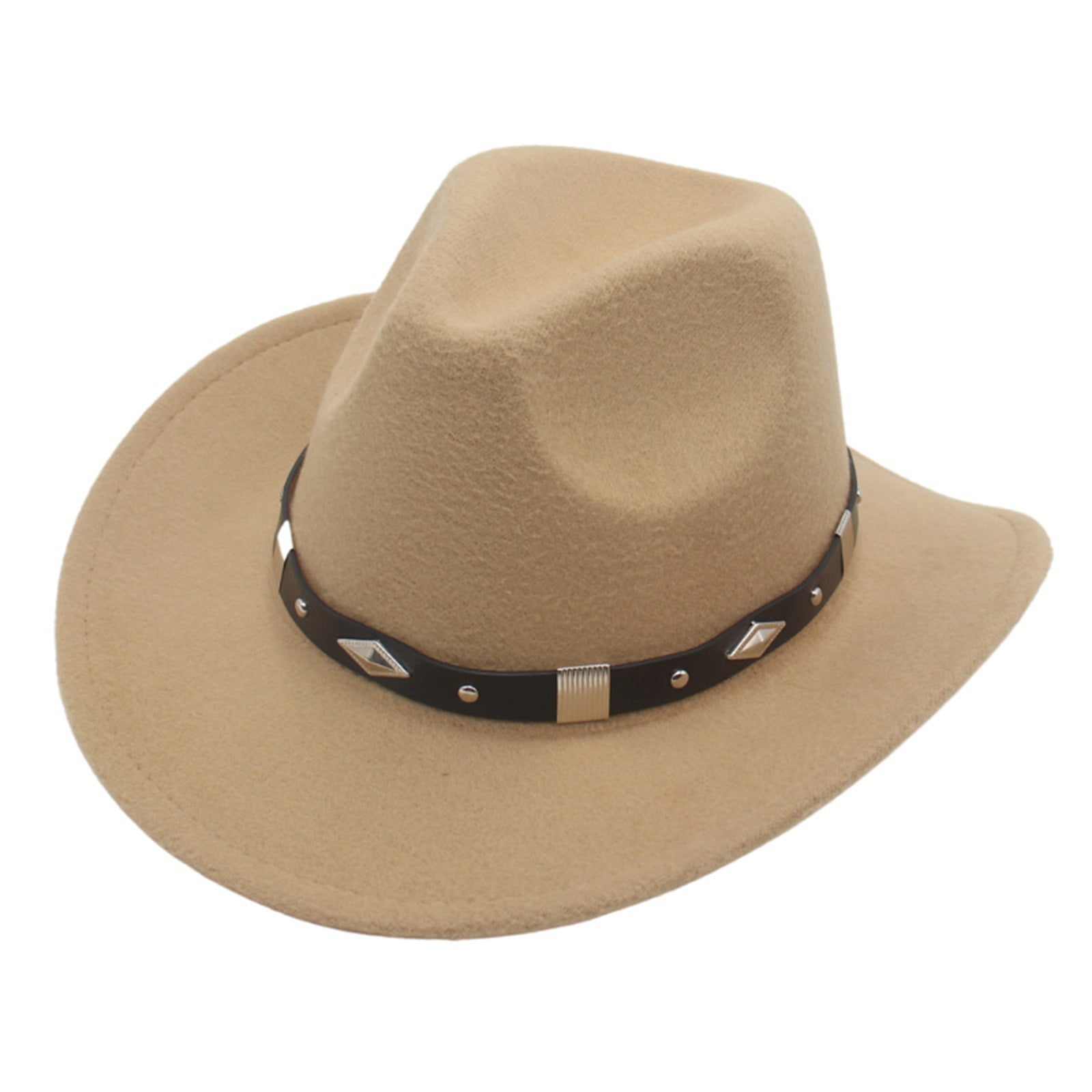 DFERTY Hats, felt cowboy hat Bowler Hat with Belt Buckle Western Style ...