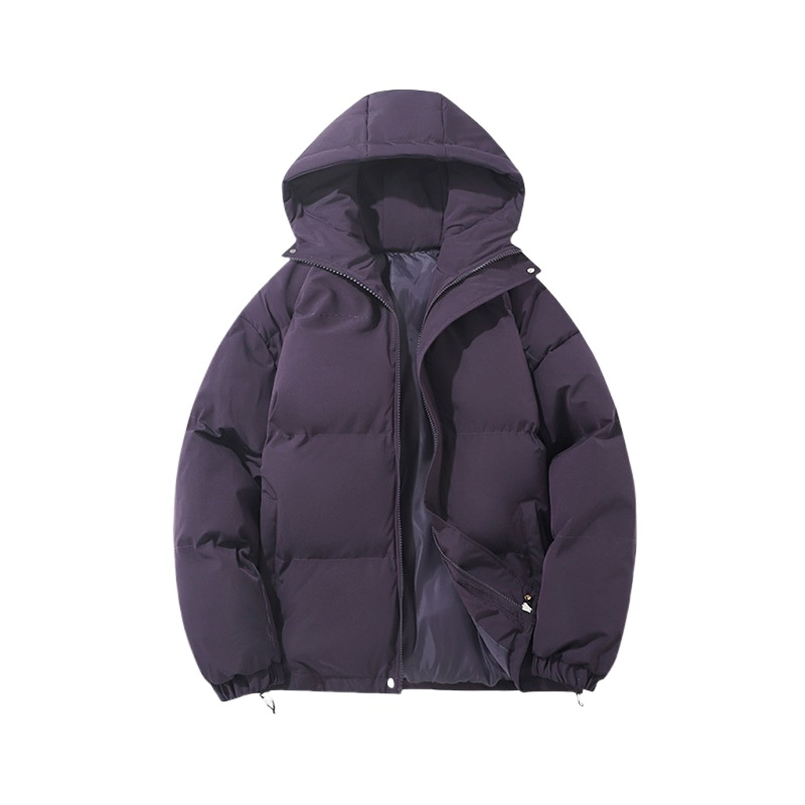 DFERTY Puffer Jacket Puffer Jacket Women's Solid Color Hooded Winter ...