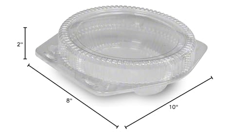 DFI LBH991 - 9" Clear Round Plastic Hinged Pie Container - 100 per case ...