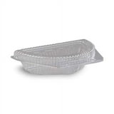DFI LBN-9000 9" Clear Plastic, Half Pie Container with Shallow Locking ...