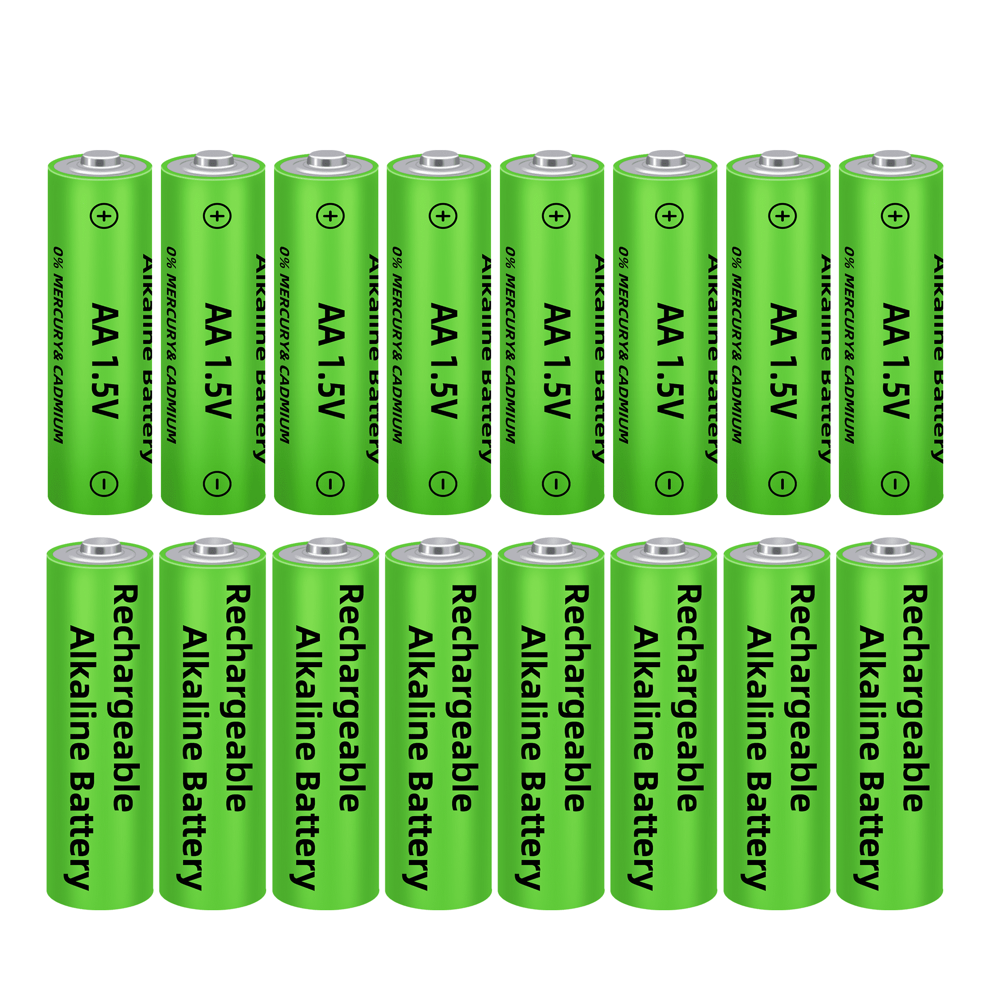 DFITO 1.5V Alkaline AA Rechargeable Battery Cell, 16PCS - Walmart.com