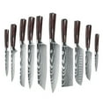 DFITO 10 Piece Pro Kitchen Knife Set, Stainless Steel Damascus Kitchen ...