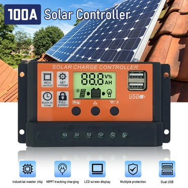 4000W 100A MPPT Solar PV Regulators 12V 24V 36V 48V Solar Charge Controller LCD - Walmart.com