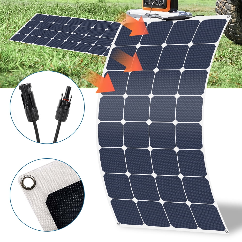 KEPEAK 120W Bendable Solar Panel for Outdoor Use – Works with 12V Lead ...