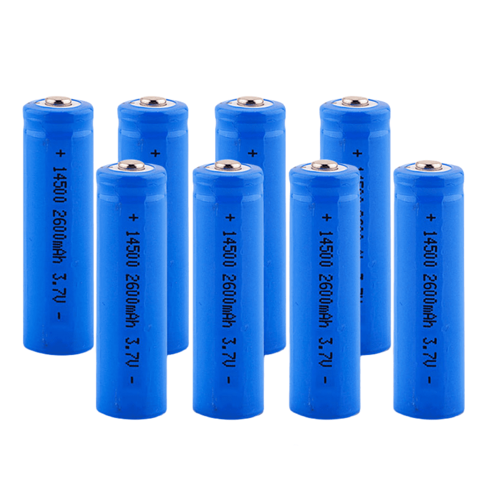 DFITO 14500 Rechargeable Battery 3.7 Volt 2600mAh Long-Lasting for (8 ...