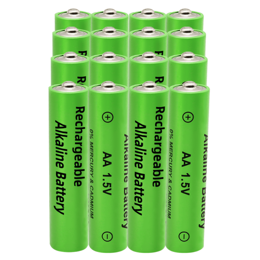 DFITO 16-Pack Rechargeable AA Alkaline High-Capacity Batteries, 3000 ...