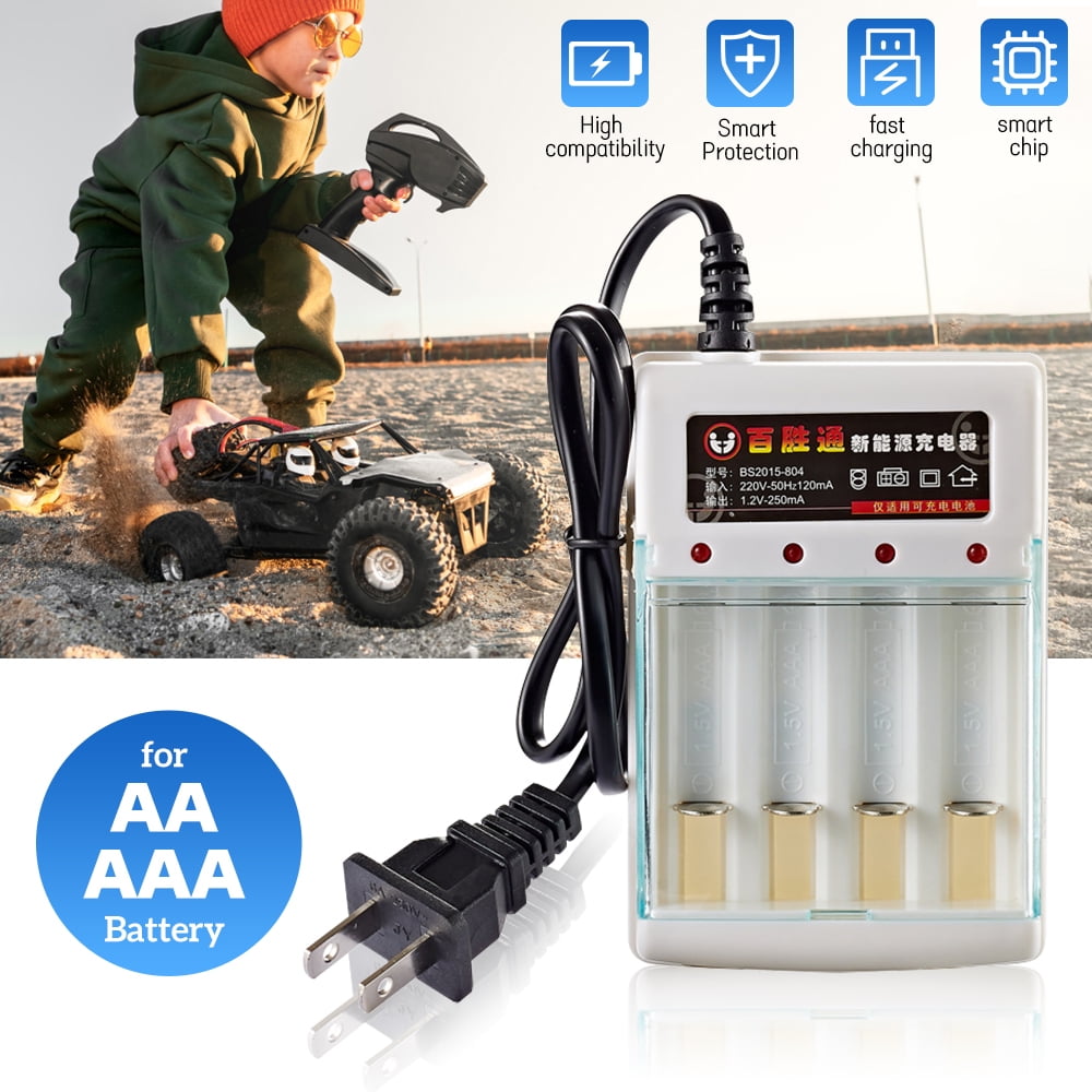 DFITO 4-Slot AA/AAA Rechargeable Battery Charger, Smart USB Charger, 1.5V - Walmart.com