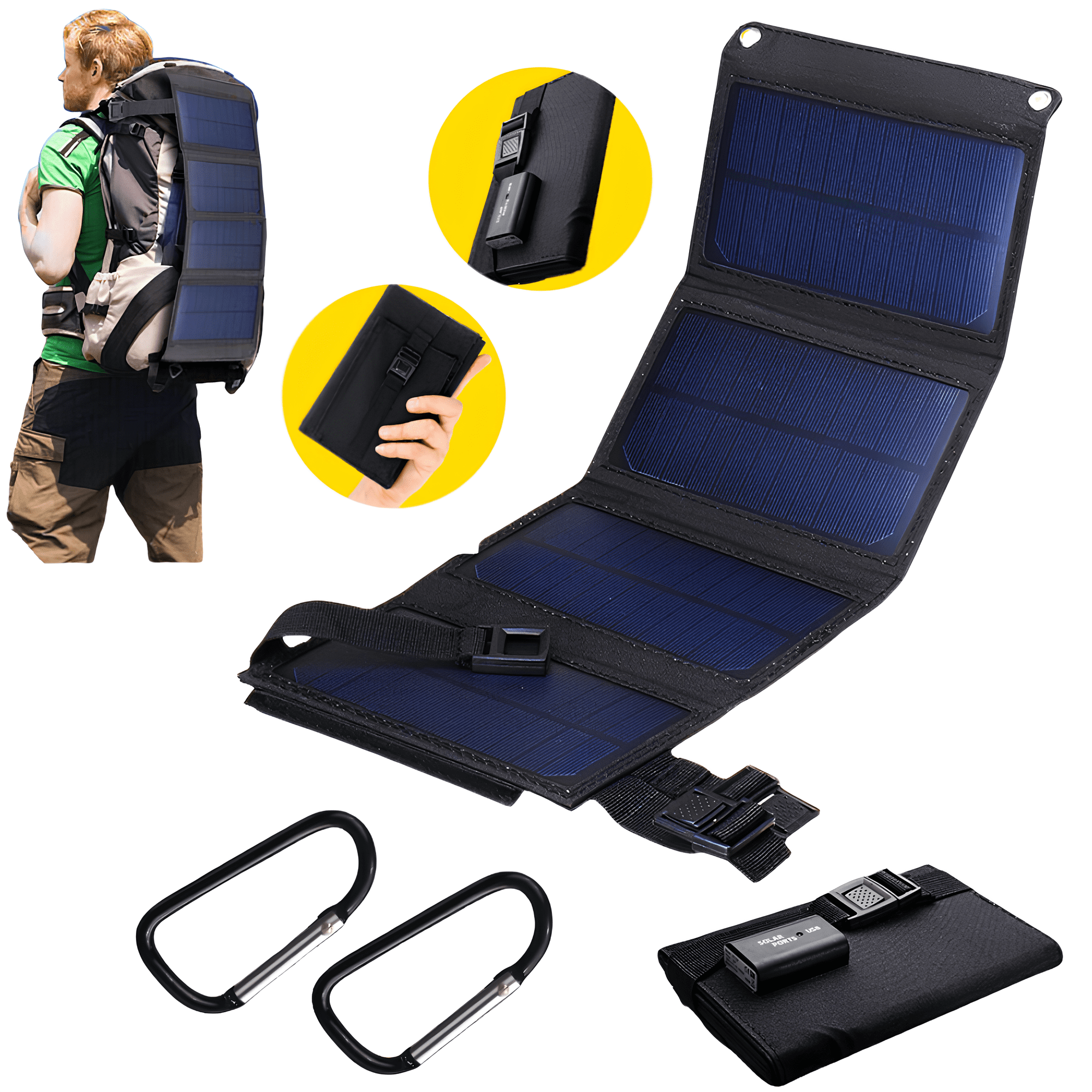 DFITO 80W 10V Monocrystalline Solar Panel, Foldable, Portable, Flexible ...