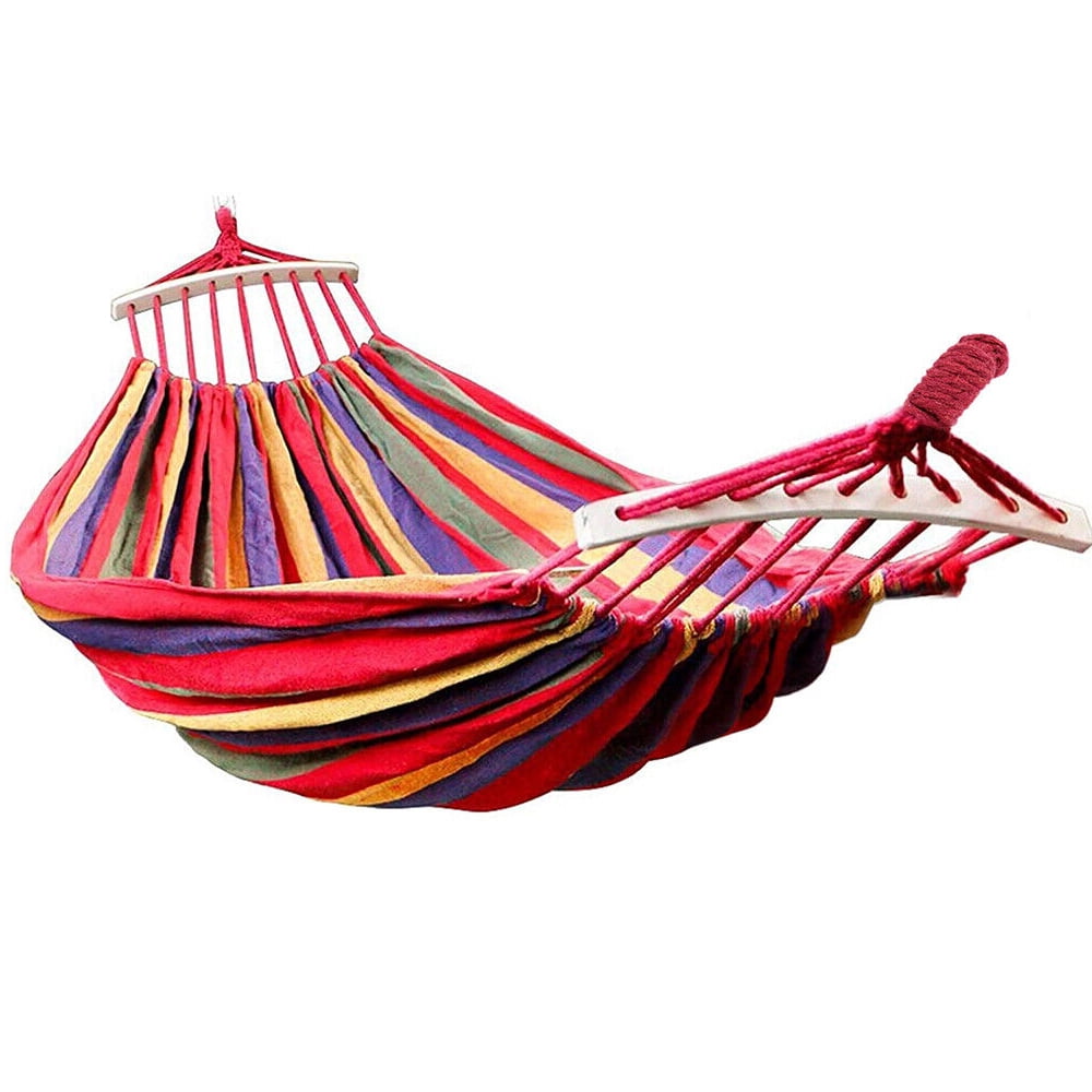 DFITO Brazilian Double hammock, 2 Person Portable Canvas Cotton Hammock ...