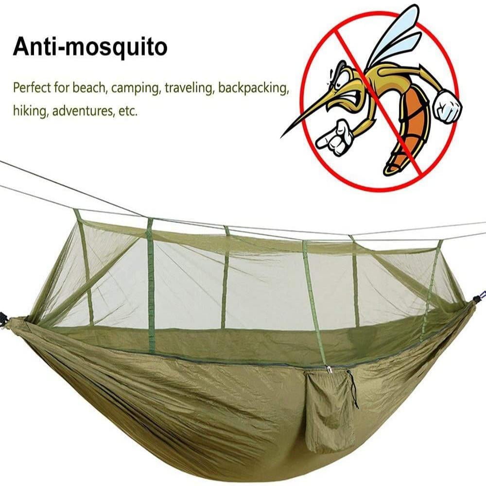 DFITO Camping Hammock with Mosquito Net Lightweight Double Hammock ...