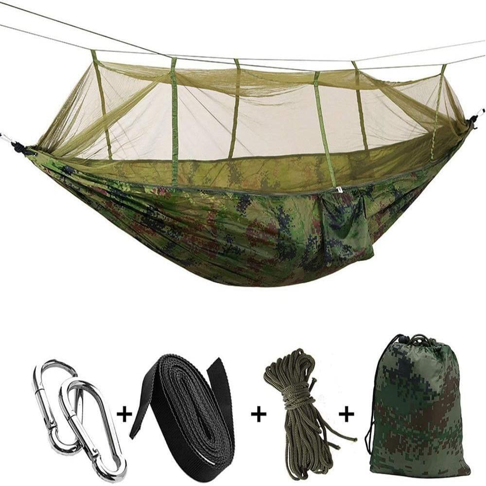 DFITO Camping Hammock with Mosquito Net Lightweight Double Hammock ...