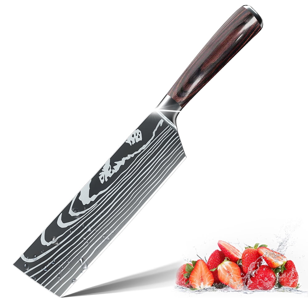 DFITO Kitchen Chef Knife with Blade Cover, 7 Inch Knives 7CR17 ...